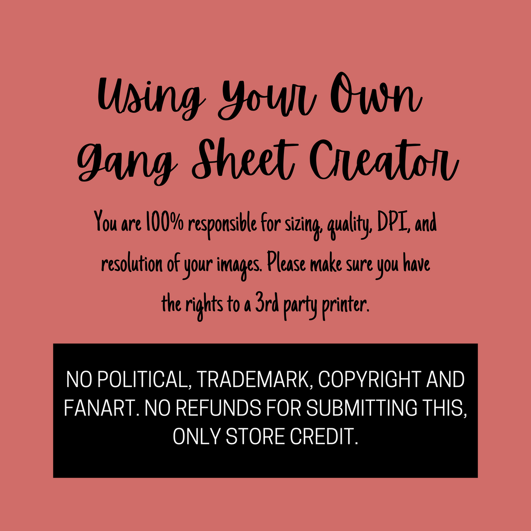 Custom Gang Sheets – Practically Peachy DTF Transfers and More